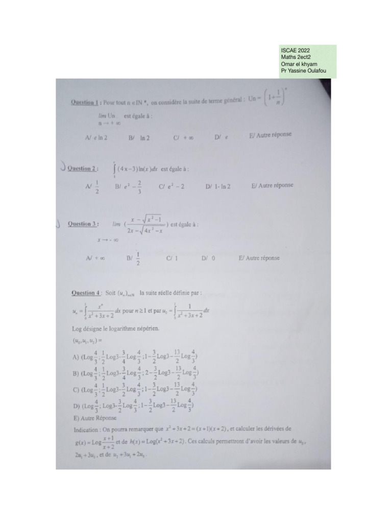 Lundi 1 - Iscae 2022 | PDF