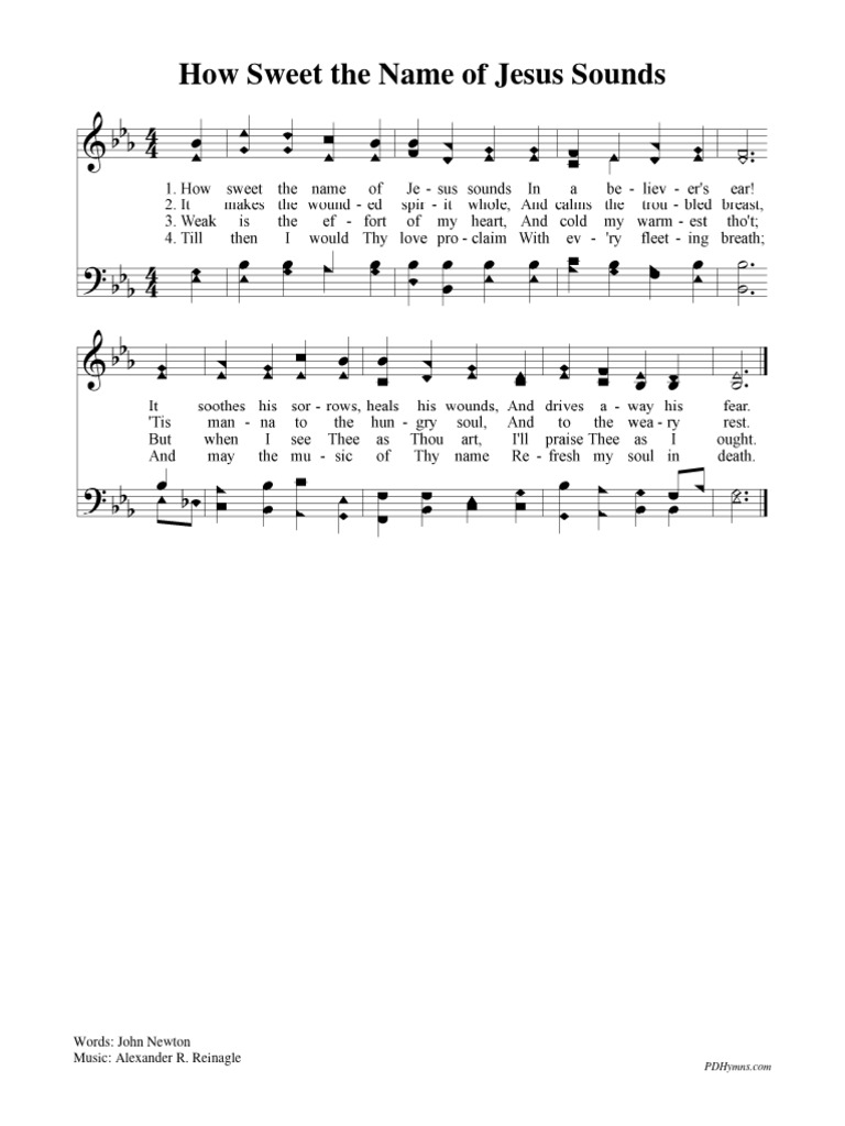 How Sweet The Name of Jesus Sounds - Arr2 | PDF