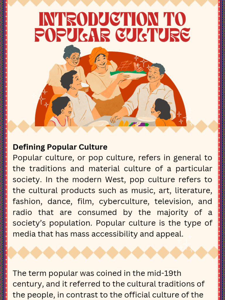 Understanding Popular Culture Definitions | PDF | Popular Culture ...