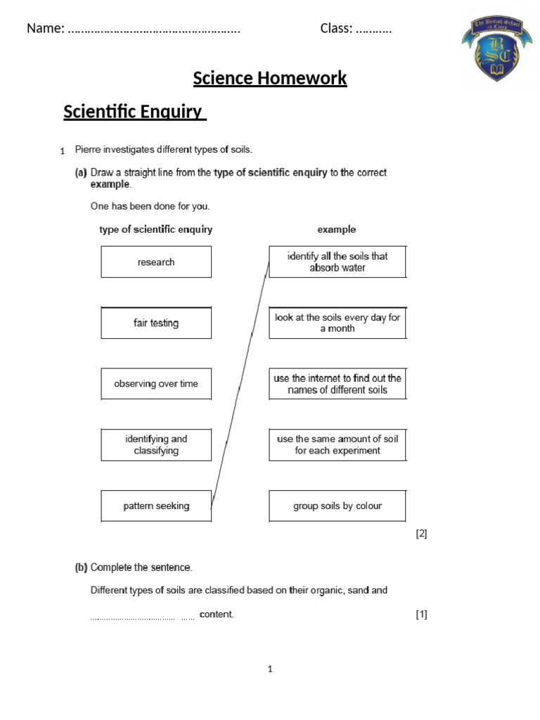 Science Homework 2 | PDF