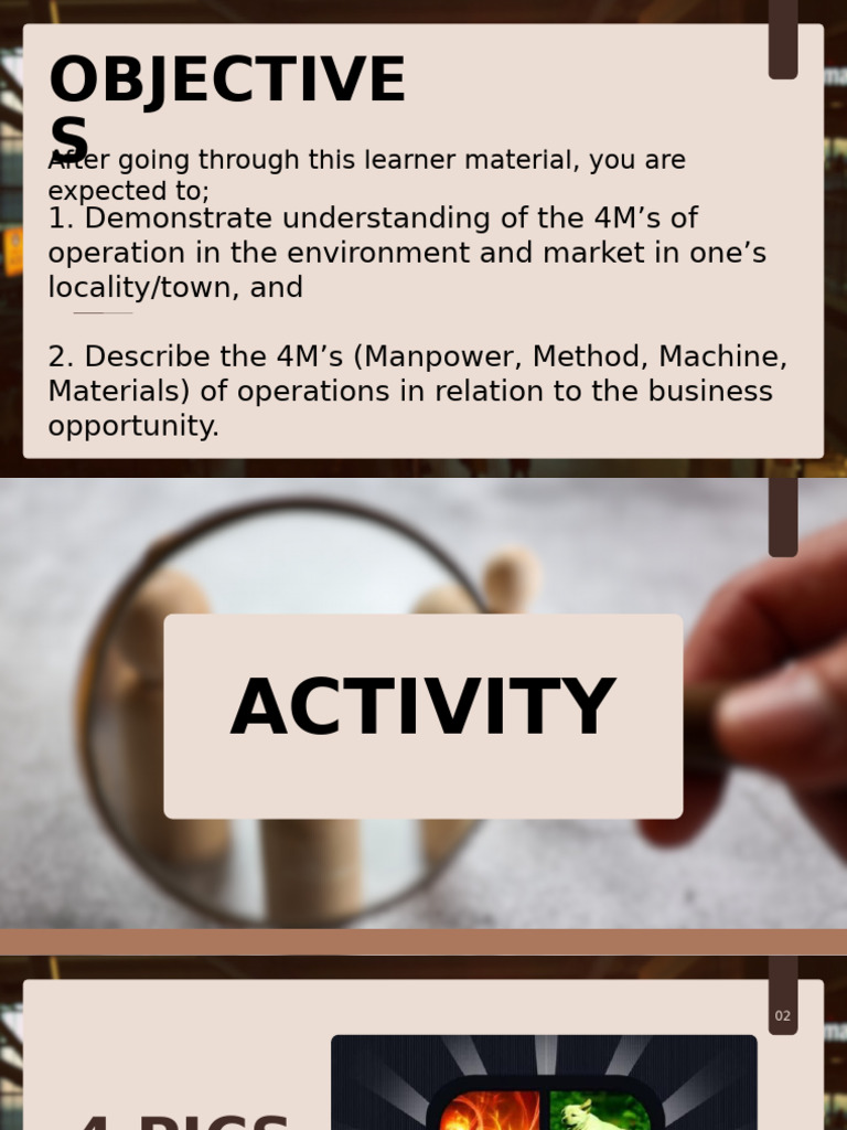 Understanding the 4M's of Operations | PDF | Lean Manufacturing ...