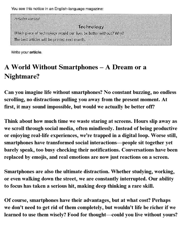 Life Without Smartphones: Pros and Cons | PDF | Juvenile Delinquency