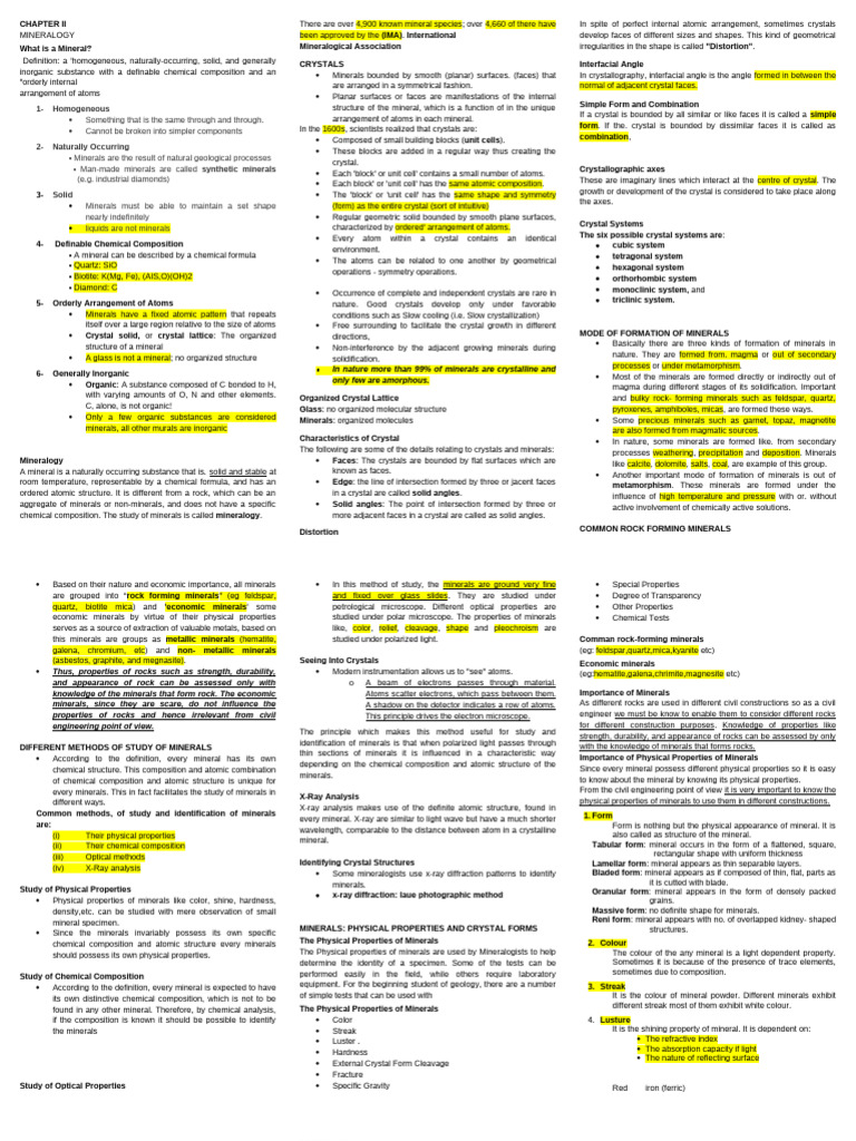 AGGREGATES and CHAPTER 2 3 GEO | PDF | Igneous Rock | Minerals