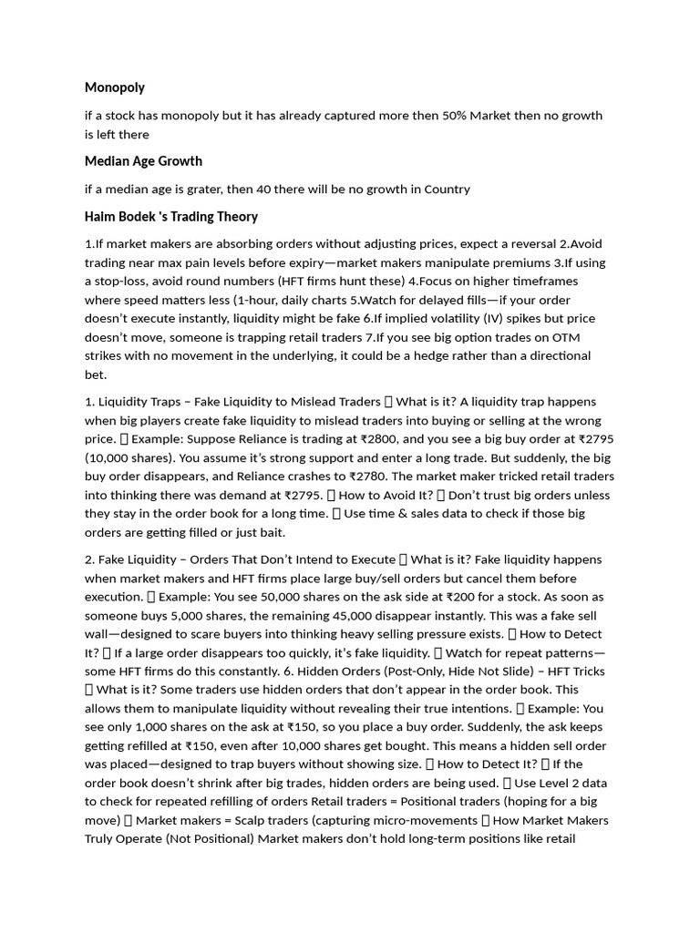 Trading Insights on Market Manipulation | PDF | Hedge (Finance ...