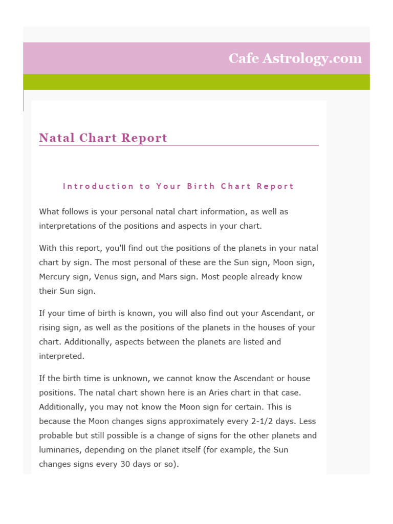 Athena's Natal Chart Insights | PDF | Planets In Astrology | Horoscope