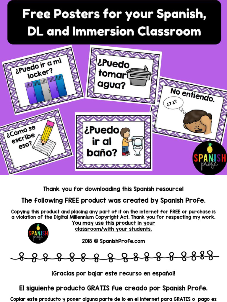 ViviFree Classroom Posters in Spanish | PDF