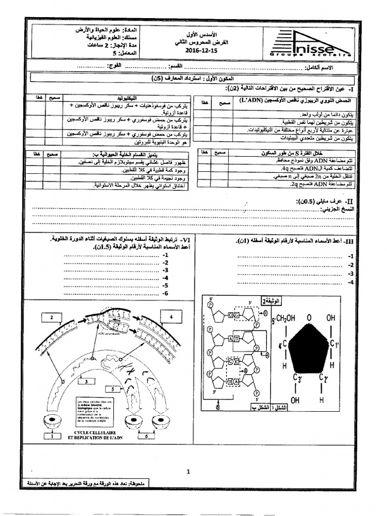Devoir 2 Parlier 2 SVT 1trim 2bac Sci PC | PDF