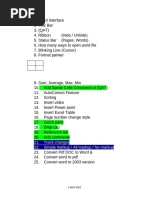 Word Shortcut 1. Save (CTRL+S) 2. Save As (F10) 3. Close (Alt+F4) | PDF