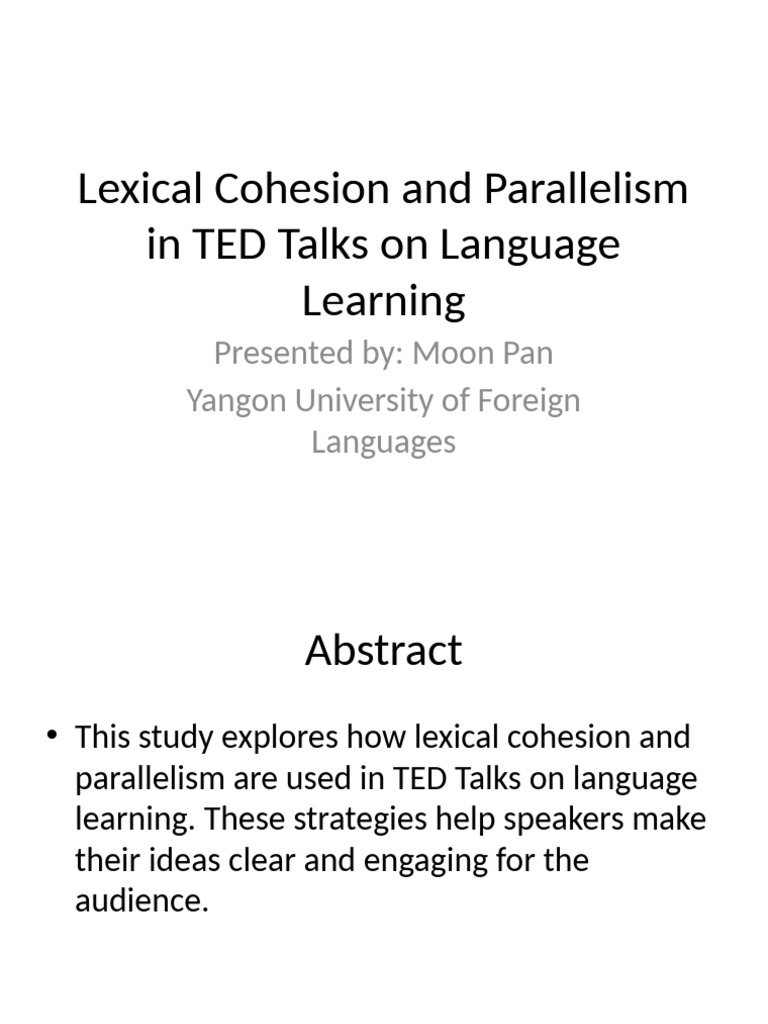 Simple TED Talks Presentation | PDF