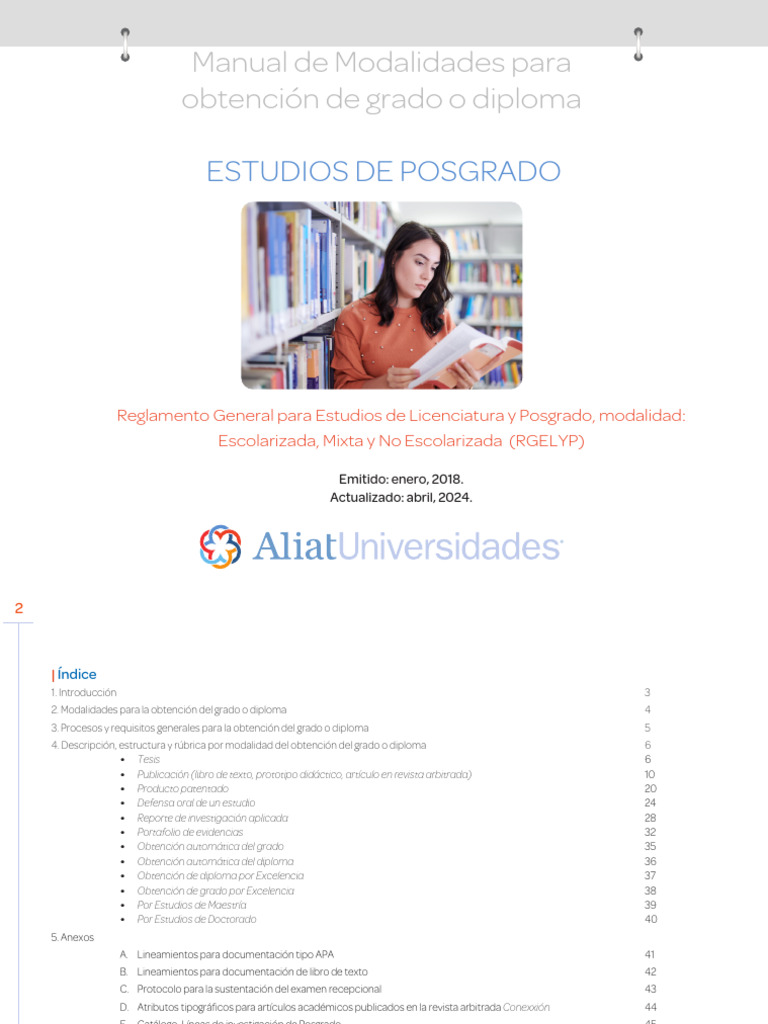 Manual modalidades obtención de grado - Posgrado FINAL 29042024 ok 2 | PDF | Evaluación | Diploma