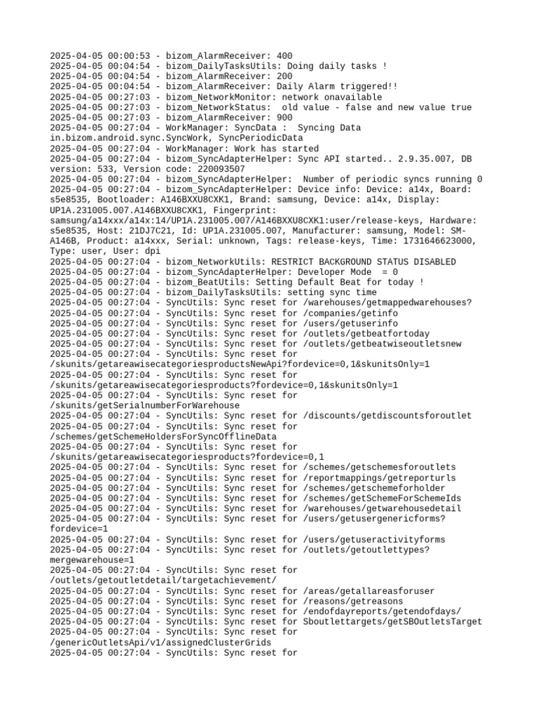 Logg 20250405 | PDF | Computer Science | System Software