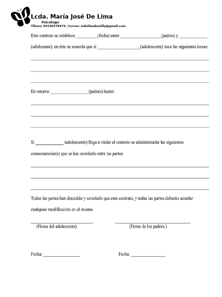 Contrato Conductual | PDF