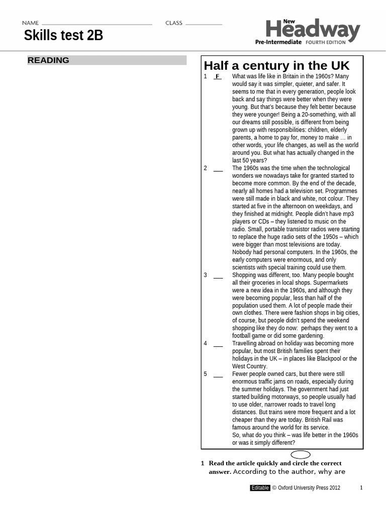 Hwy Pre Int Skillstest 2b | PDF | Veganism | Diet (Nutrition)