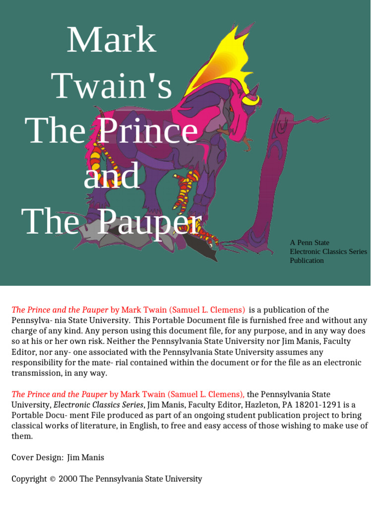 The Prince and the Pauper: Mark Twain | PDF | The Prince And The Pauper