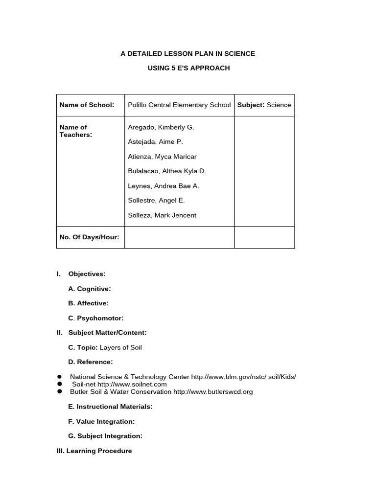 Layers of Soil A DETAILED LESSON PLAN IN SCIENCE | PDF | Organic Matter ...
