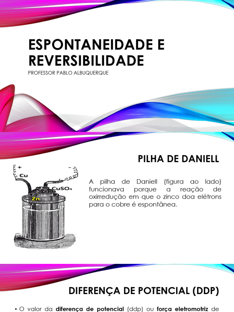 Espontaneidade e Reversibilidade | PDF | Redox | Eletrodo