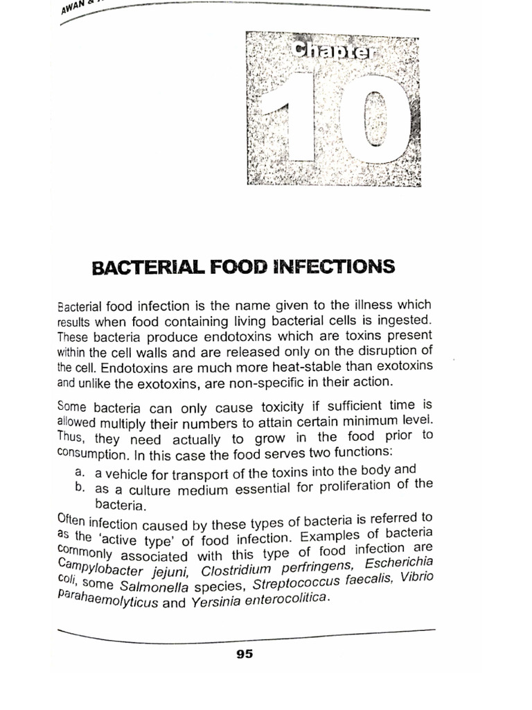 Bacterial Food Infections. CH 10 | PDF