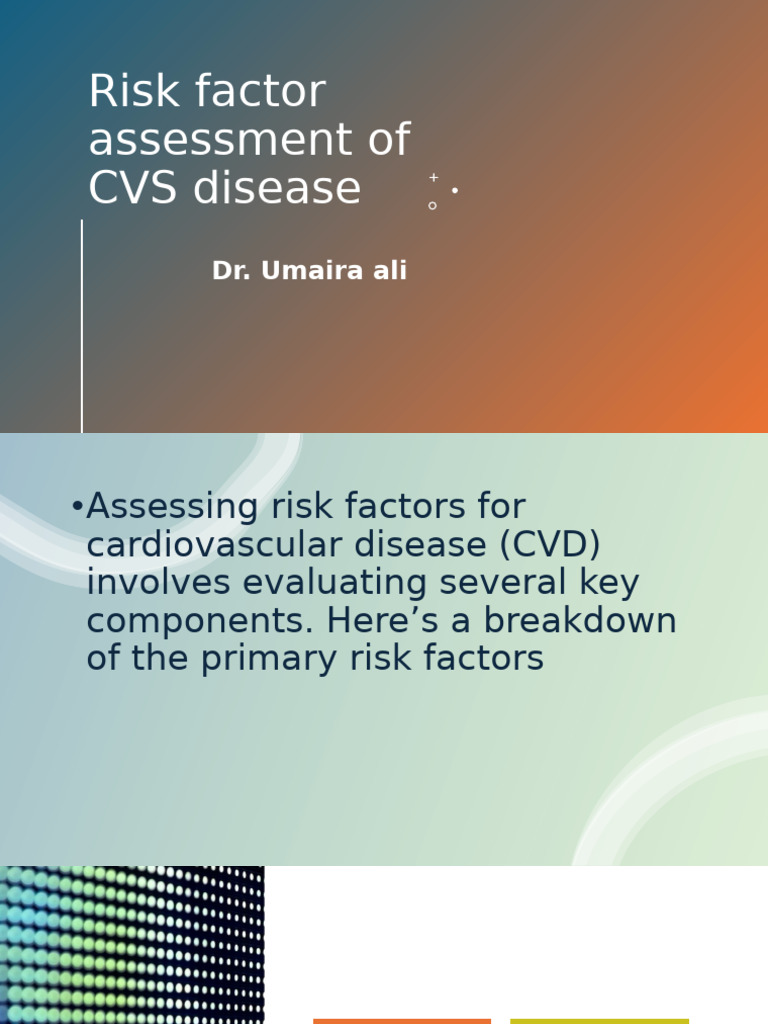 Risk Factor Assessment of CVS Disease Ist Year | PDF | Cardiovascular ...