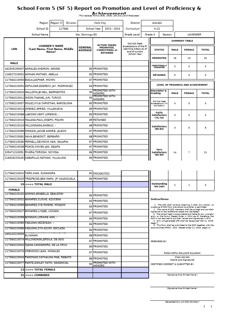 SF5_2025_Grade 3 - LAVENDER | PDF