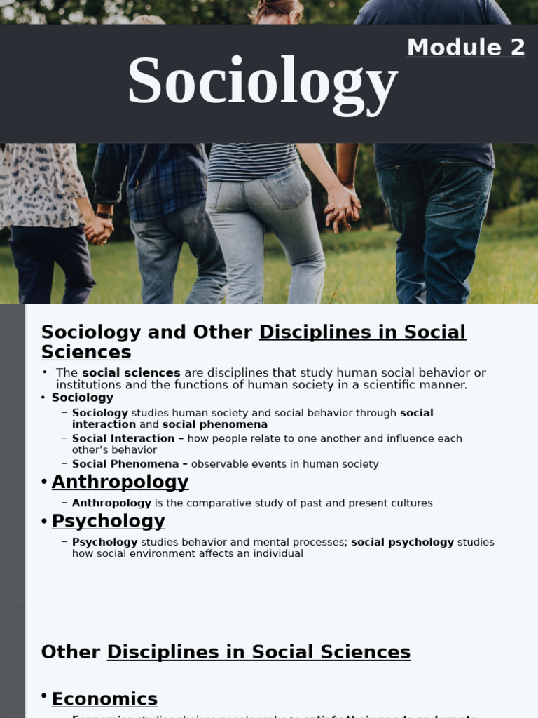 Module 2-Sociology | PDF | Sociology | Society