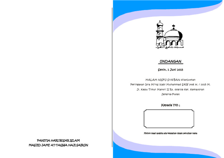 Surat Undangan VIP Depan 2 | PDF