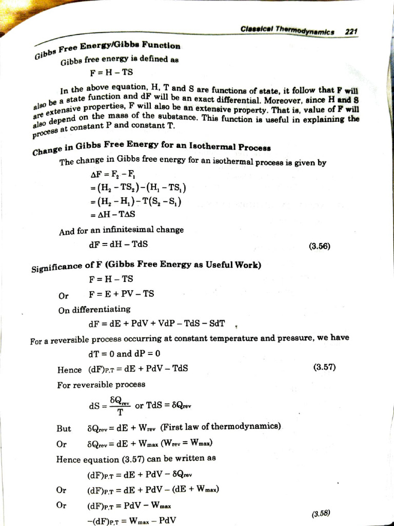 Gibbs Energy Topics | PDF | Gibbs Free Energy | Chemical Equilibrium