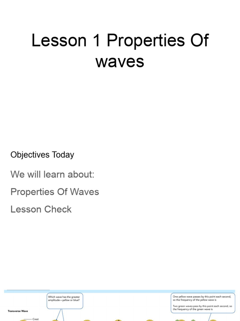 Lesson 1 Properties of Waves | PDF