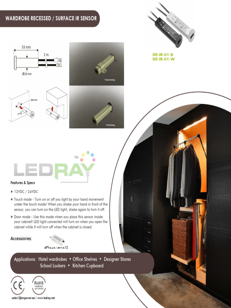 Wardrobe Sensor Luminaire1 | PDF | Components | Manufactured Goods
