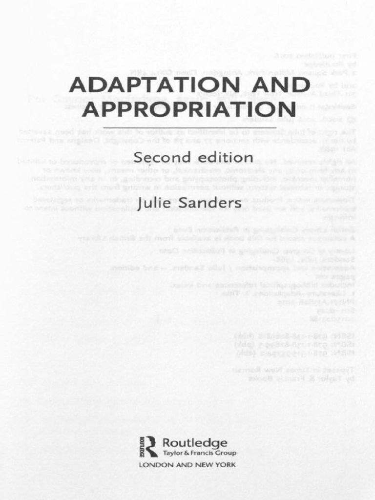 Adaptation and Appropriation Introduction and Pgs 134-2 | PDF | Ulysses ...