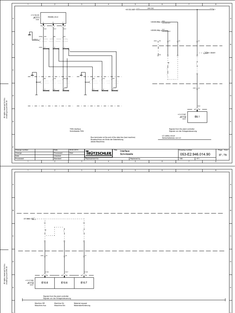 Esquema Eletrico CLP Sem TKN 3 Folhas. - 053-90.946.014 - EN - DE - 37. | PDF | Electrical ...