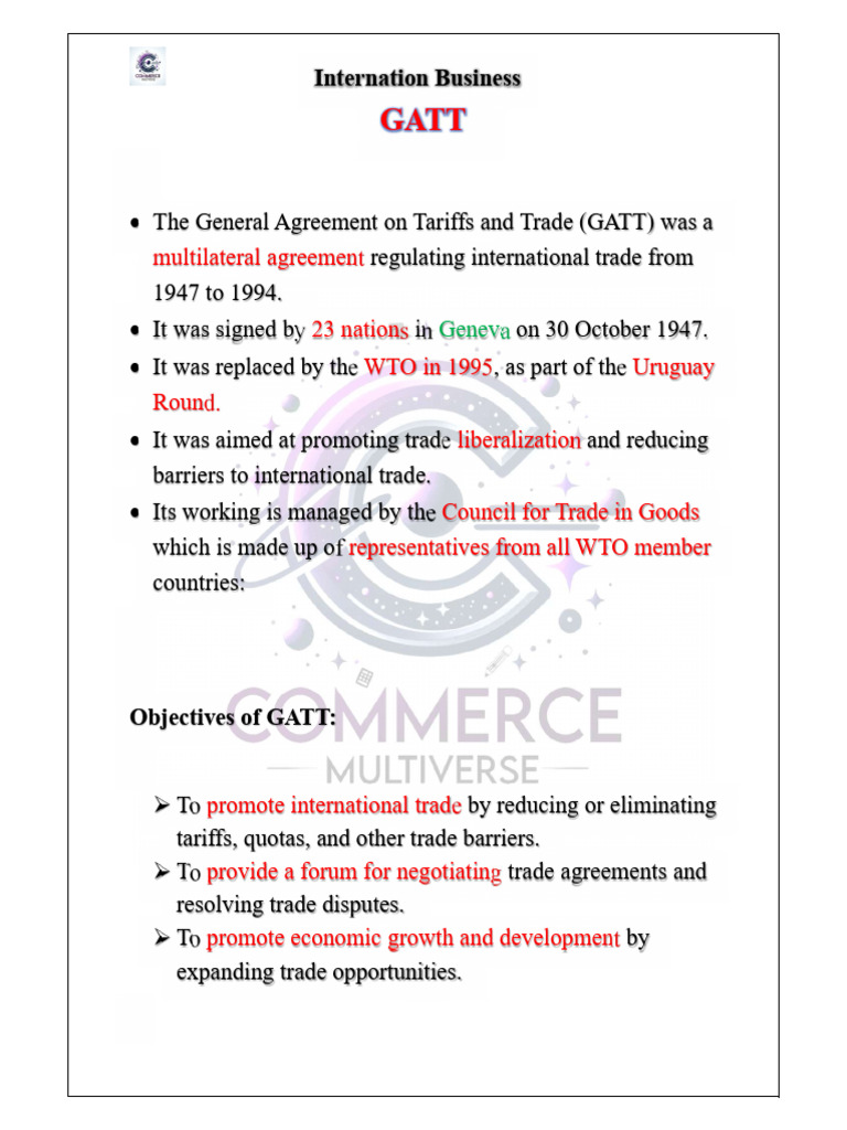 19 - 32 - 01 - 3 - 03 - 2025 - GATT and WTO | PDF | World Trade ...