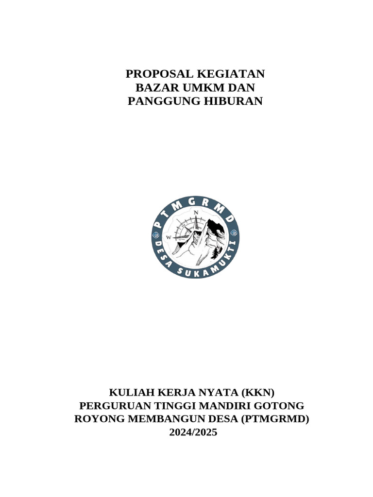 Proposal Bazar | PDF