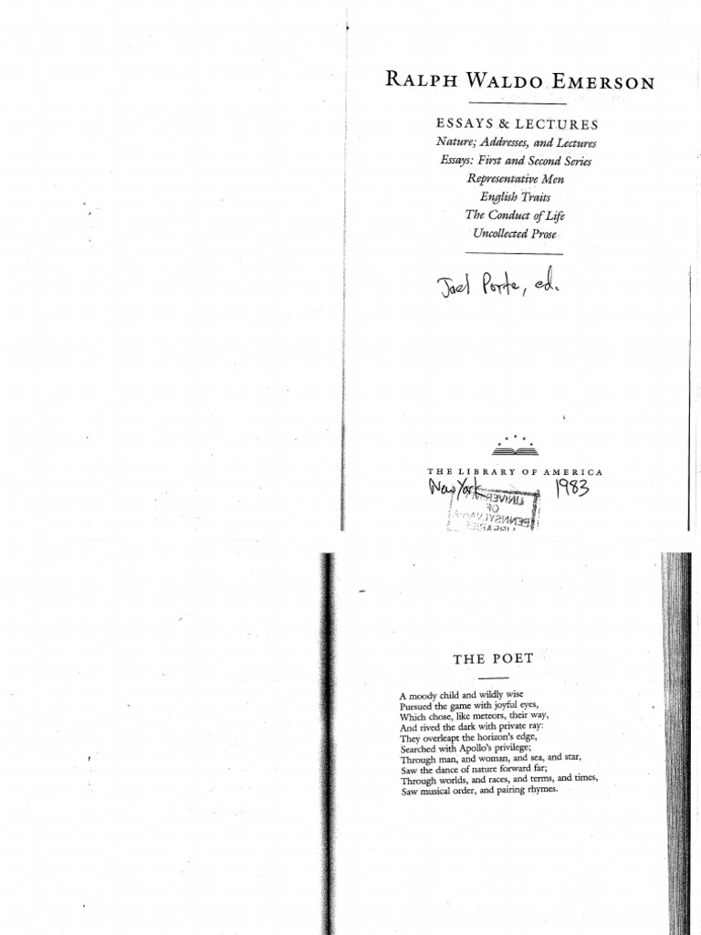 Emerson The Poet | PDF