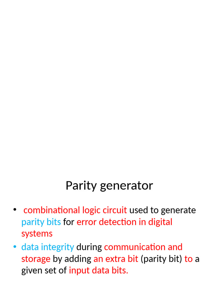 Parity Generator | PDF
