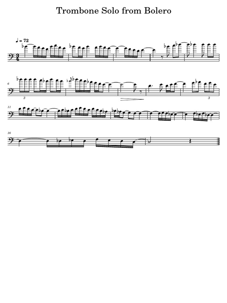 Trombone Solo From Bolero | PDF