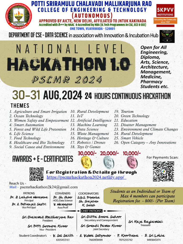 PSCMR Hackathon 2024 Overview | PDF