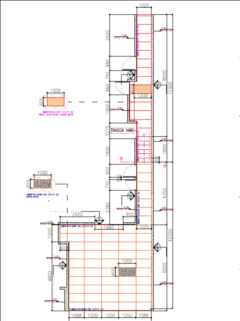 Rencana Keramik - LT & Dinding Garasi - Servis - Graha FF-09 | PDF