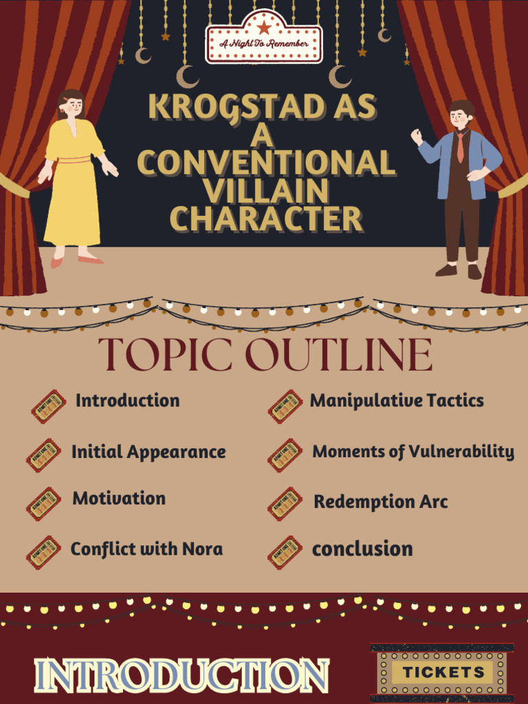 Krogstad As A Conventional Villain Character | PDF