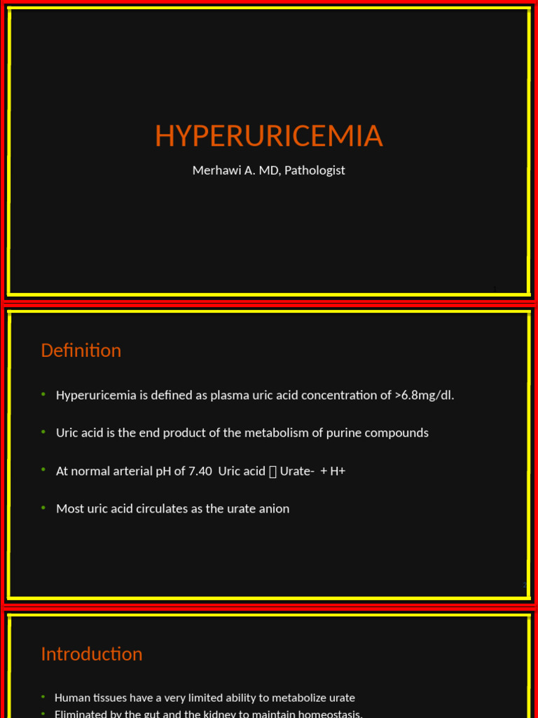 09pathophysiology of Hyperuricemia | PDF | Gout | Medical Specialties