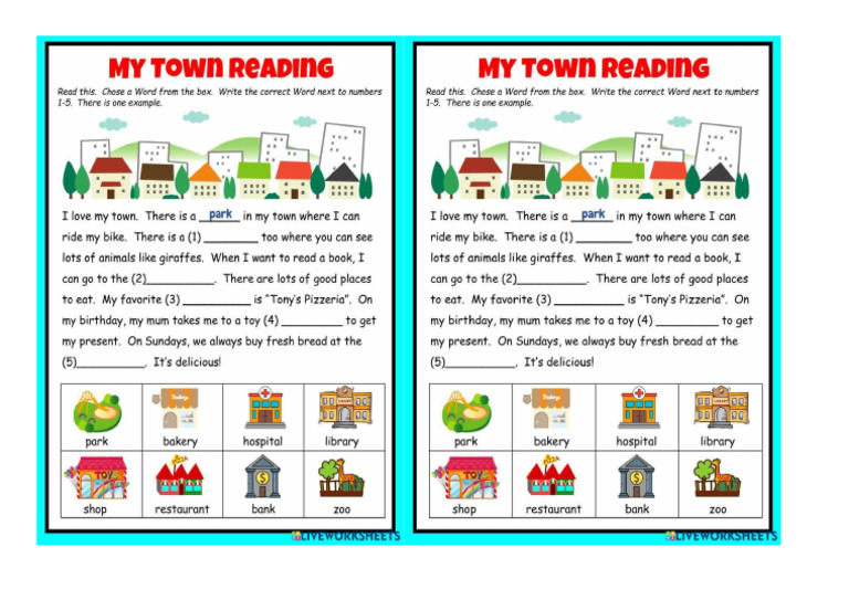 Places in Town Reading | PDF