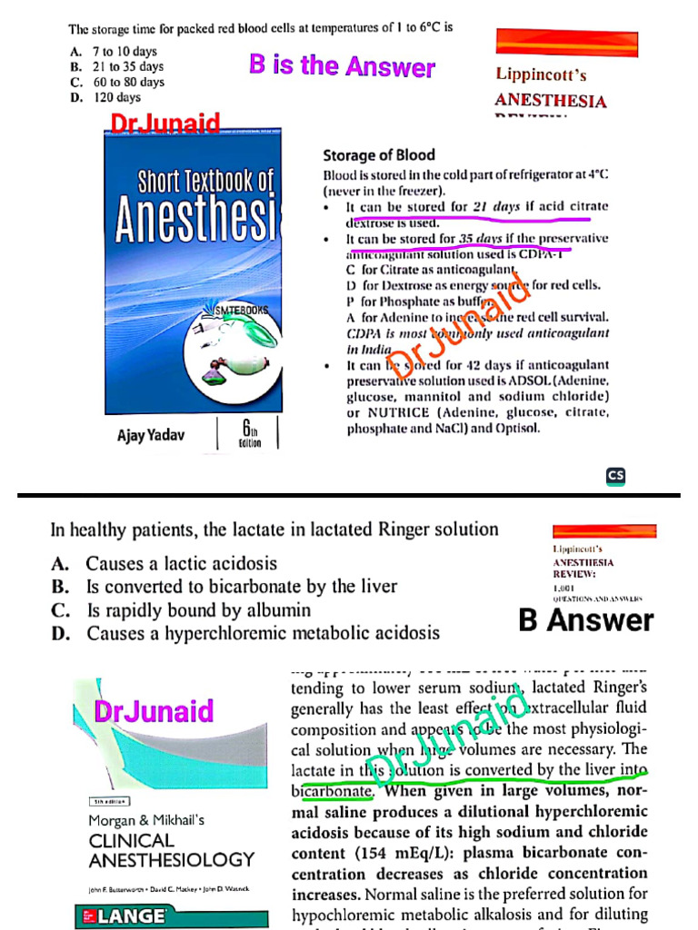 Anesthesia Mcqs by DR Junaid | PDF