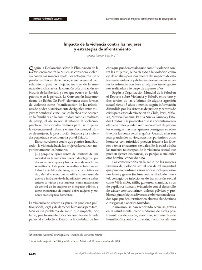 Impacto_de_la_violencia_contra_las_mujer | PDF | Violación | La violencia contra las mujeres