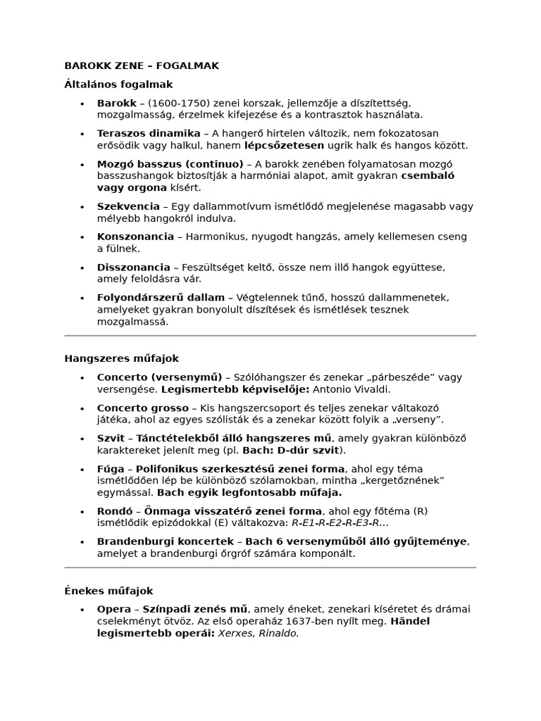 Barokk Zene Össz | PDF