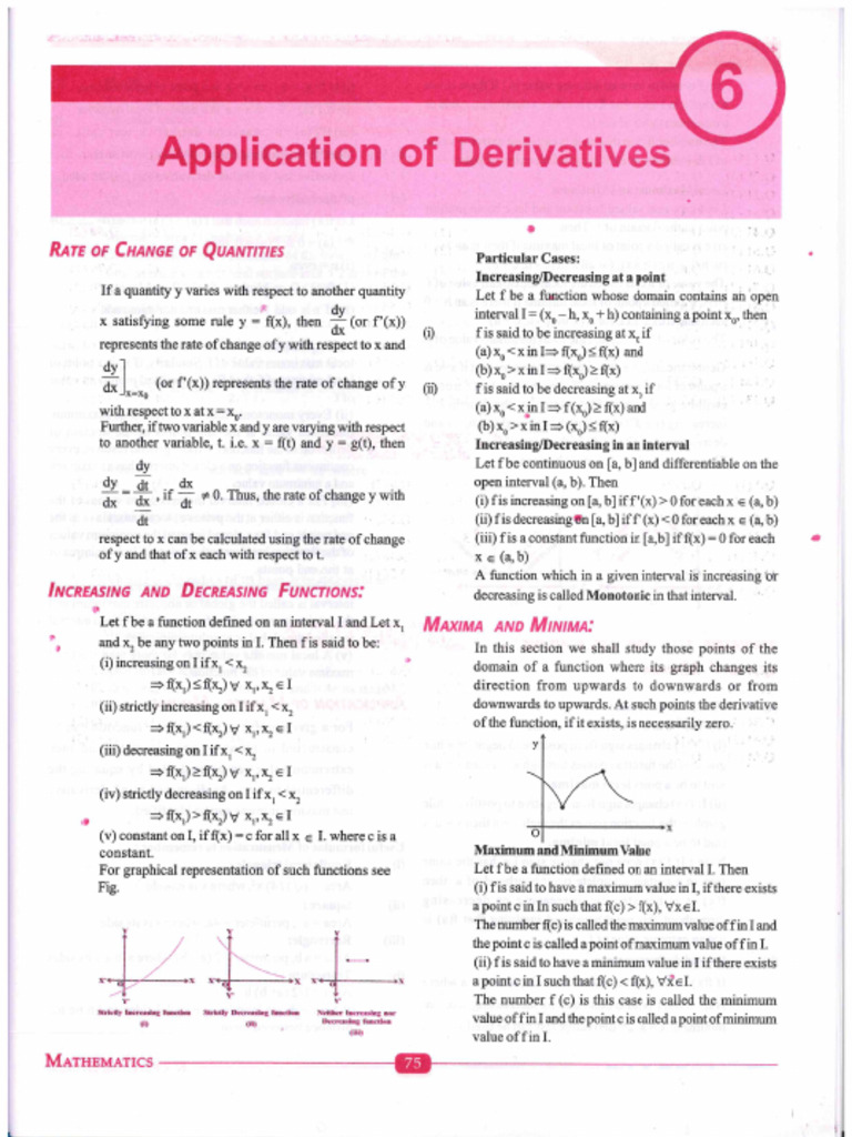Application of Derivatives | PDF