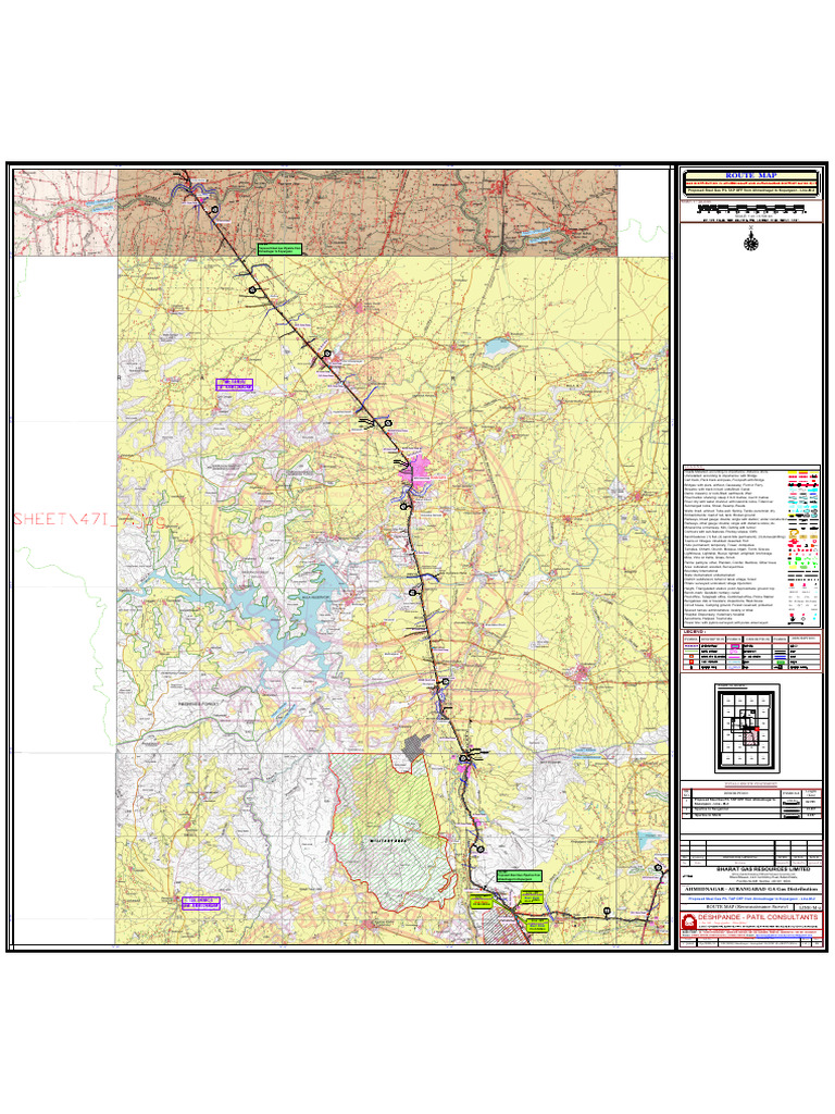 BPCL Pipeline Route Map: Ahmednagar | PDF | Petroleum Industry | Petroleum