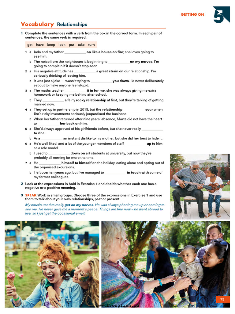 Realtionships Vocabulary | PDF