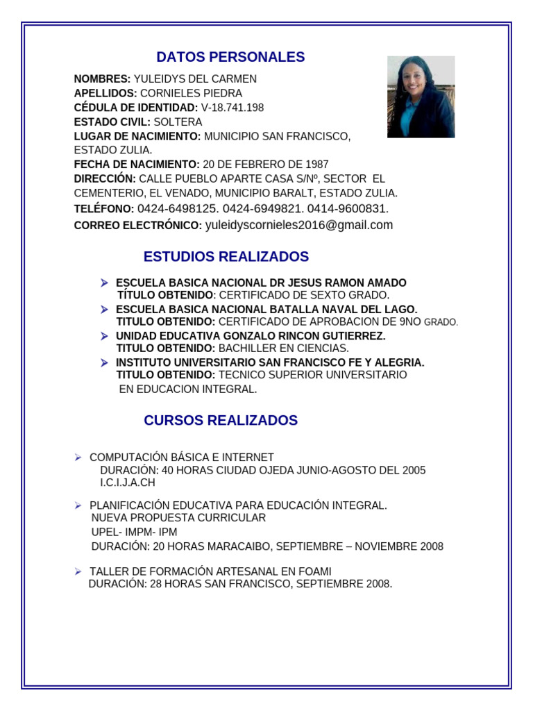 Yuleidys Curriculo | PDF