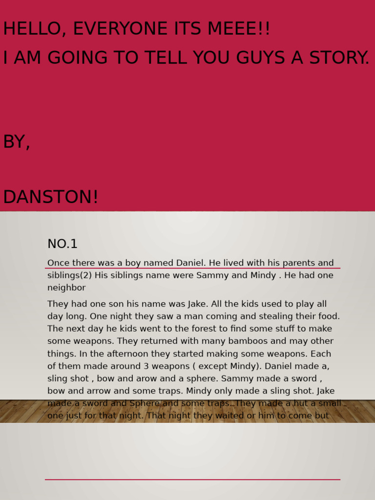 Story of Daniel His Sibling and His Friend 2 | PDF