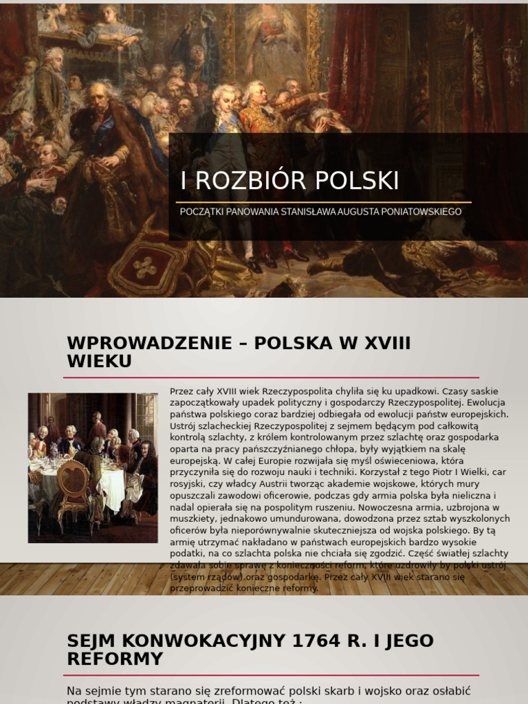 I Rozbiór Polski | PDF