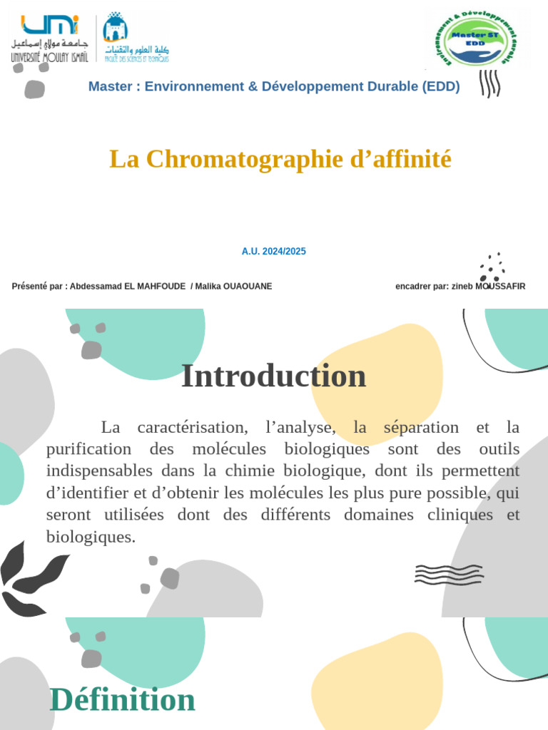 Principe de la chromatographie d'affinité | PDF | Chromatographie ...